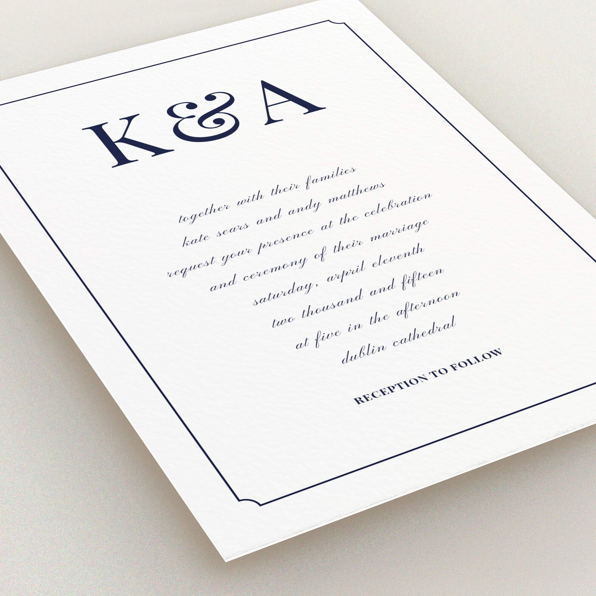 Initials here in Personalised Wedding Invitation Cards