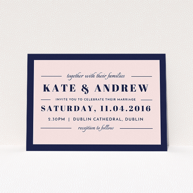 Lines with a thick border in Personalised Wedding Invitation Cards