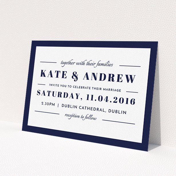 Lines with a thick border in Personalised Wedding Invitation Cards