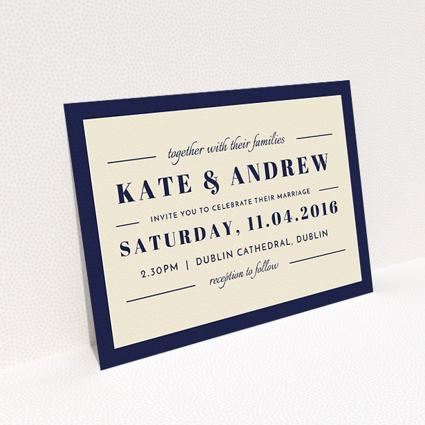 Lines with a thick border in Personalised Wedding Invitation Cards