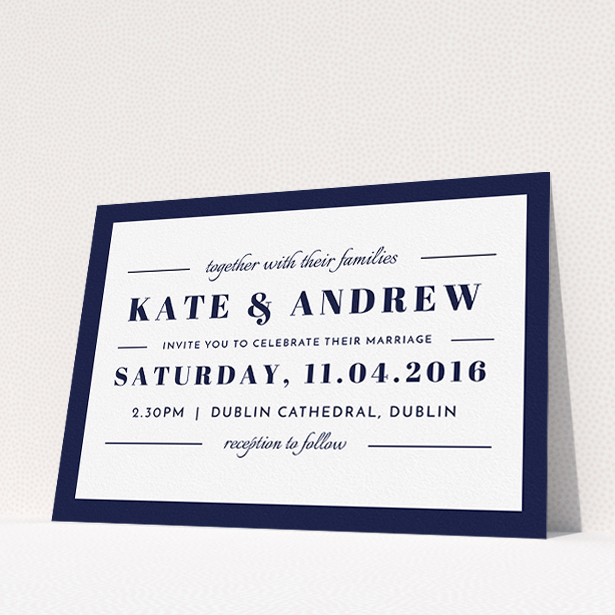 Lines with a thick border in Personalised Wedding Invitation Cards