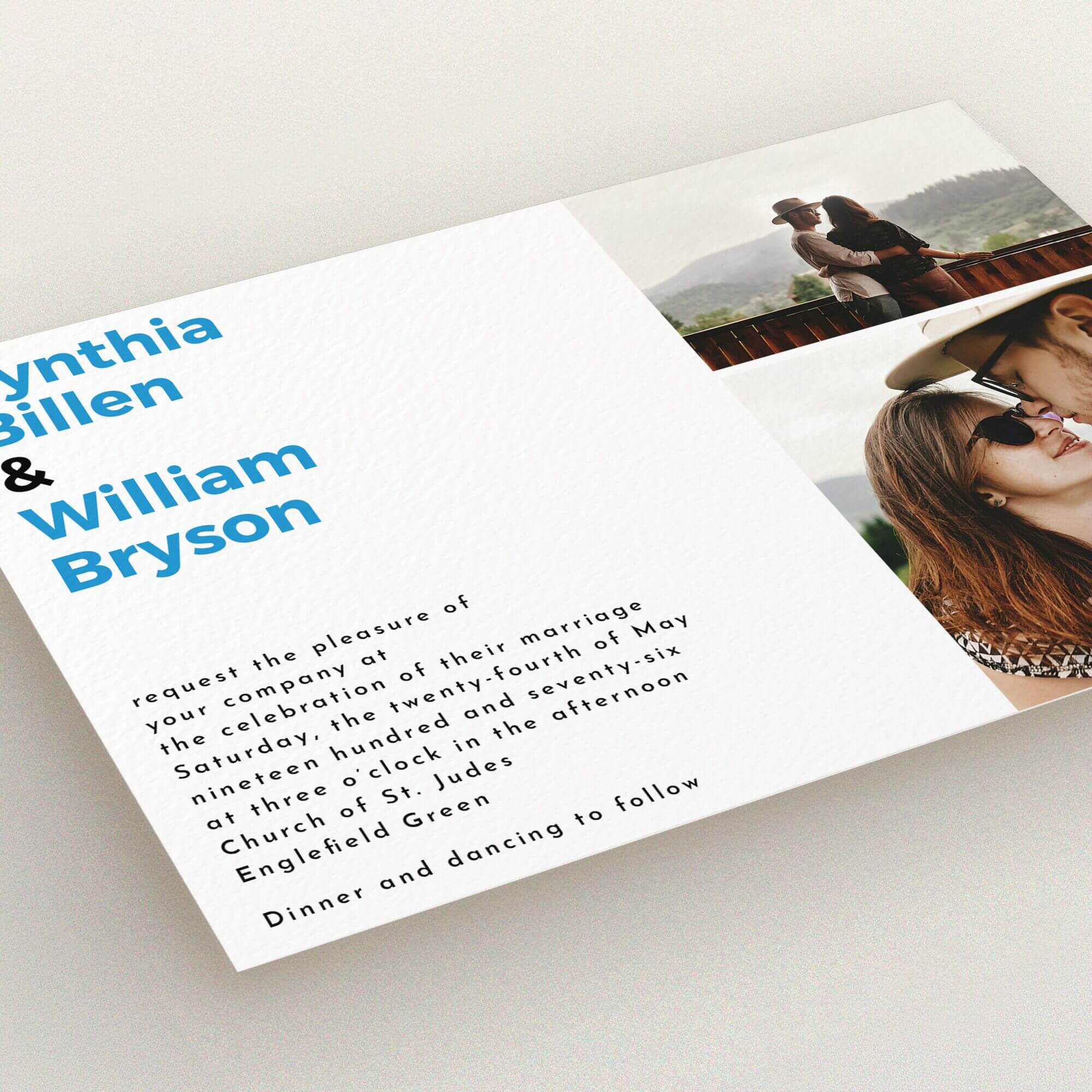 Me plus you in Personalised Wedding Invitation Cards