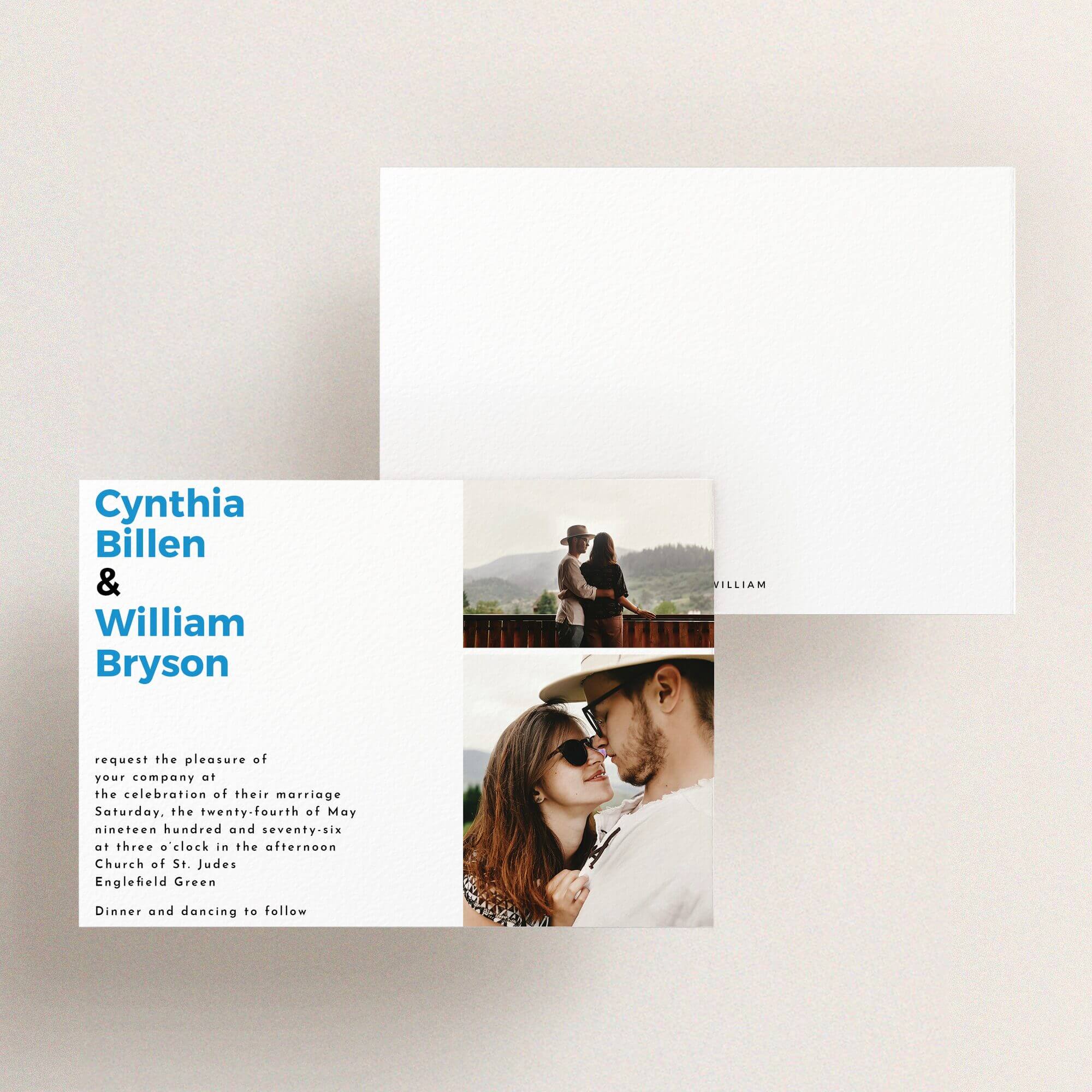 Me plus you in Personalised Wedding Invitation Cards