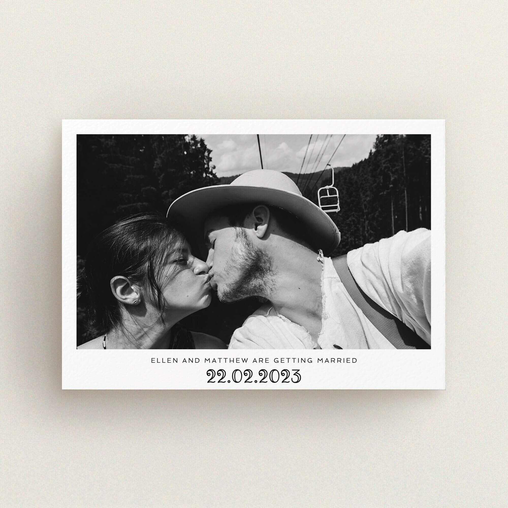 Ornate Date in Personalised Wedding Invitation Cards