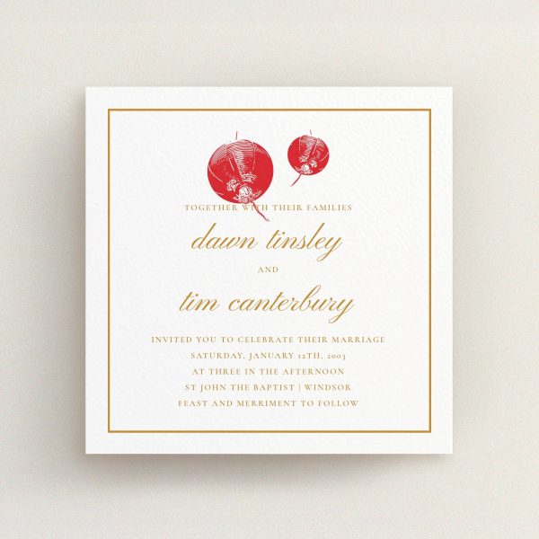 Shanghai Nights in Personalised Wedding Invitation Cards