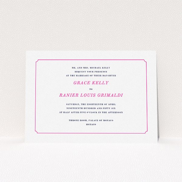 Simple circle border in Personalised Wedding Invitation Cards
