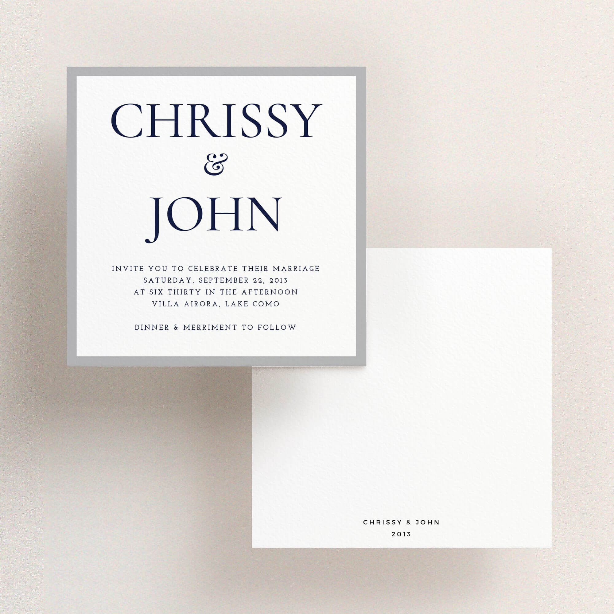 Front and centre in Personalised Wedding Invitation Cards