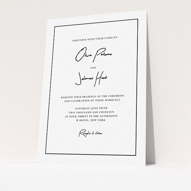 Signature script in Personalised Wedding Invitation Cards