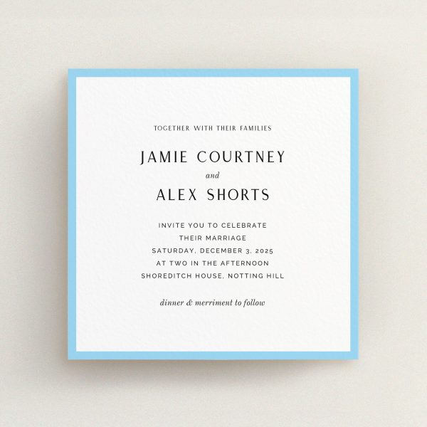Simple circle border in Personalised Wedding Invitation Cards