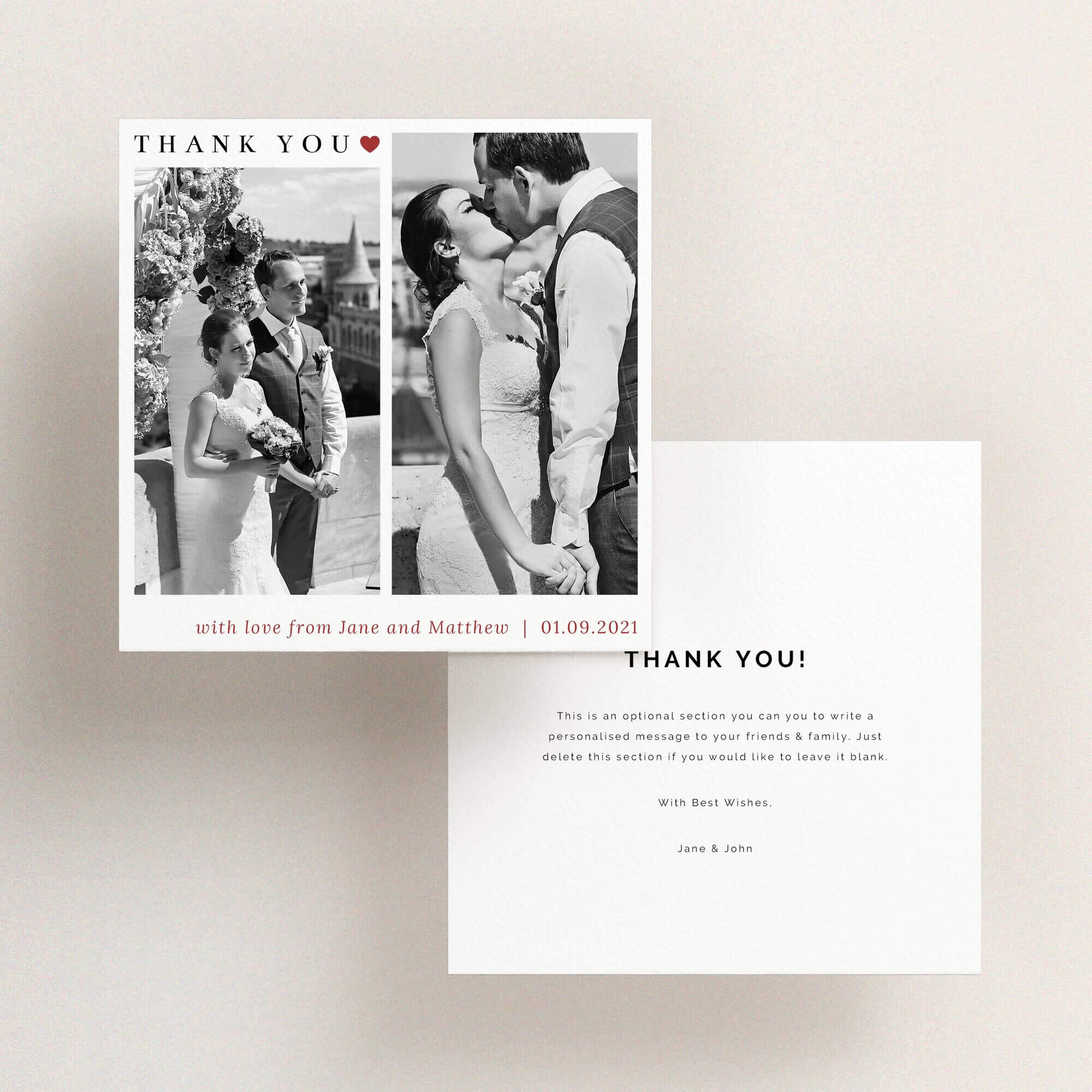 Landscape Photo Thank You in Wedding Thank You Cards