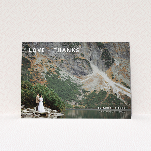 Love and Thanks Landscape in Wedding Thank You Cards