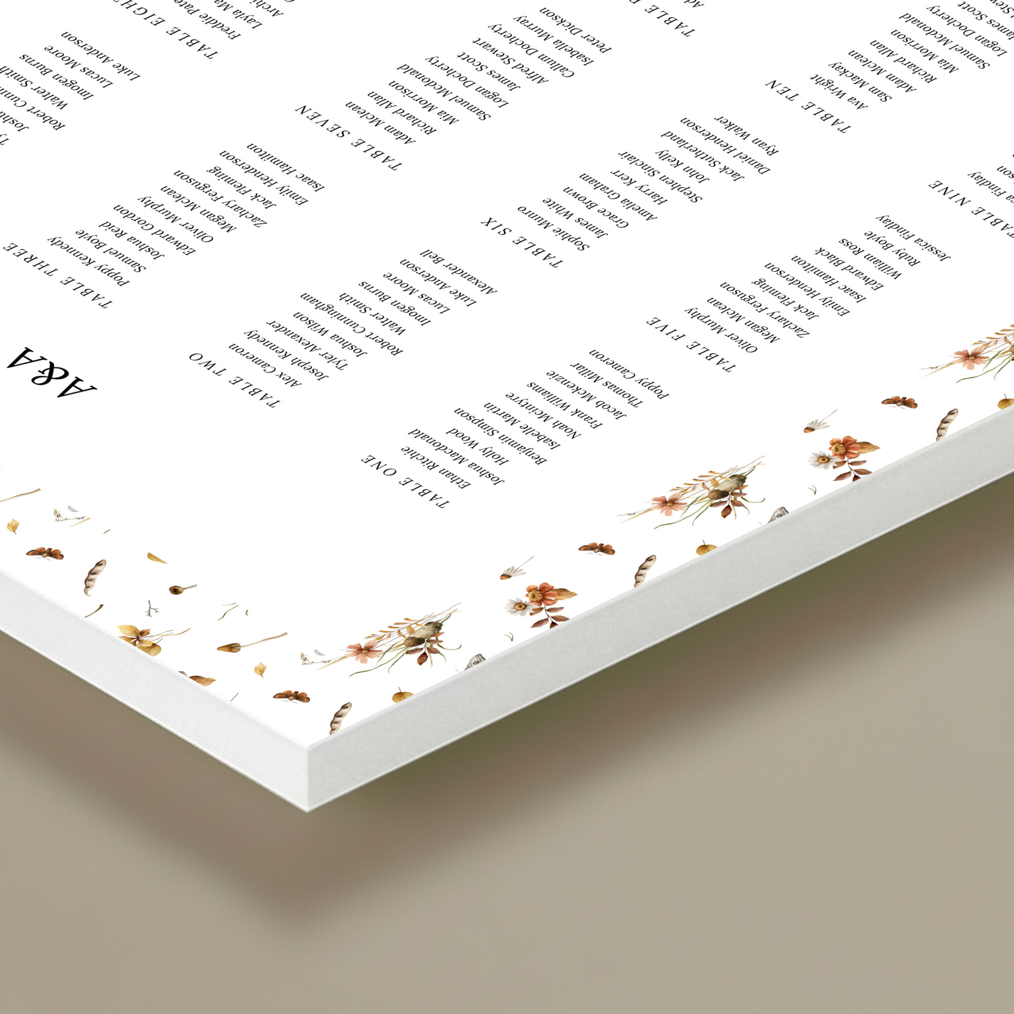 Rustic Blooms in Wedding Table Plans