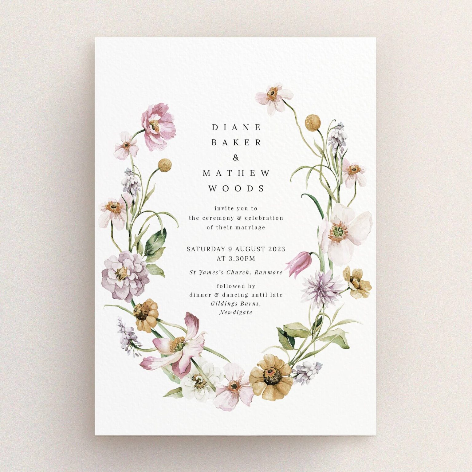 Wedding Invitations – Customise & Print | Utterly Printable