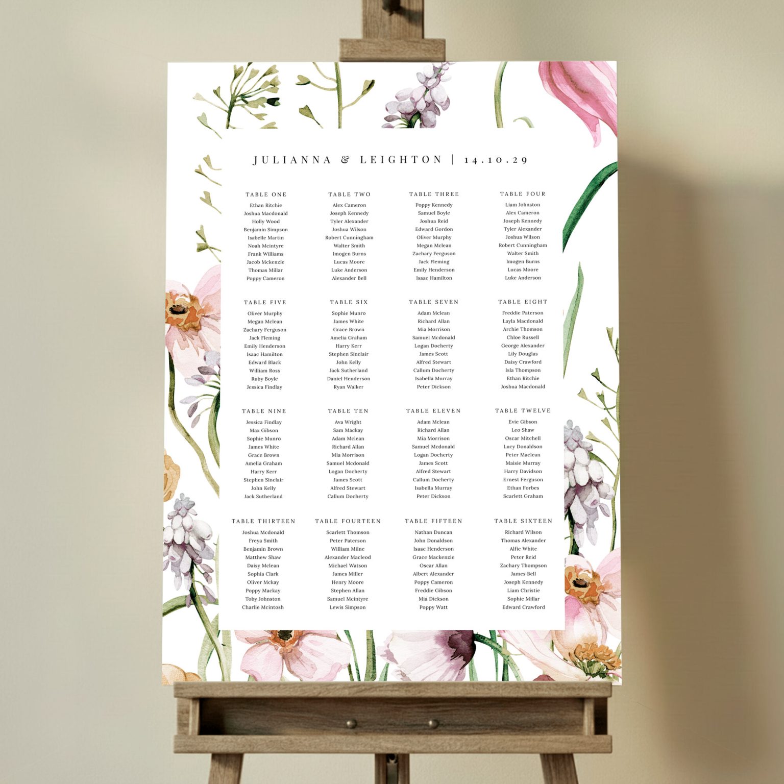 Wedding Table Plans - Utterly Printable