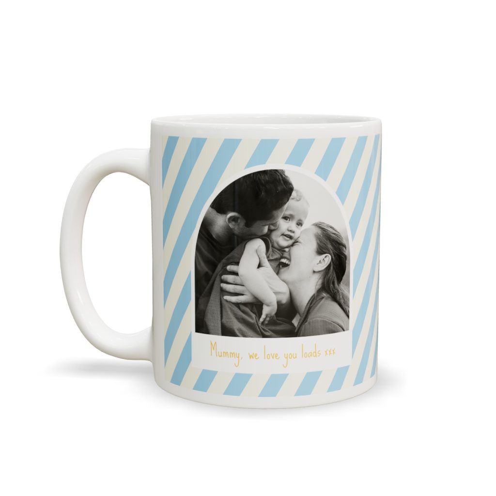Striped Moments in Personalised Mugs