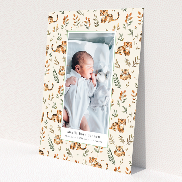 Tiger Blossom in Birth Announcement Cards