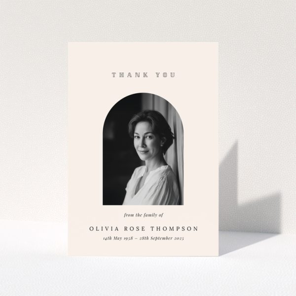 Timeless Arch in Funeral Thank you Cards