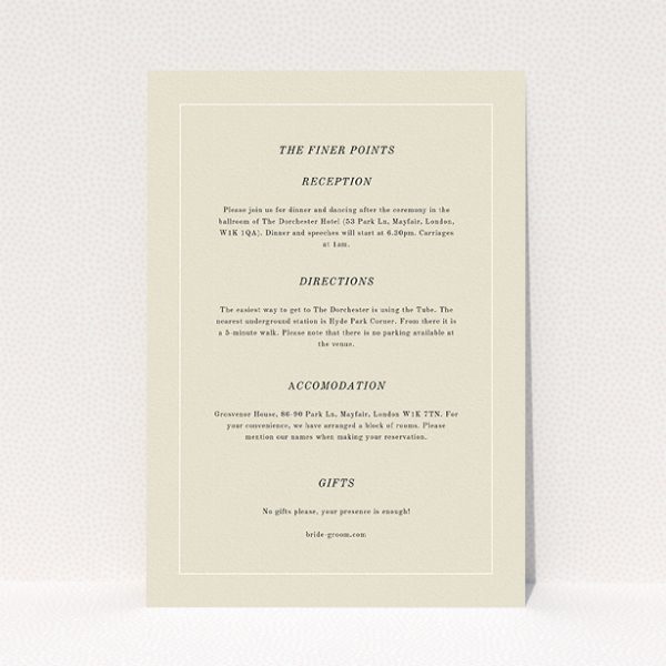 Three line border in Personalised Wedding Invitation Cards