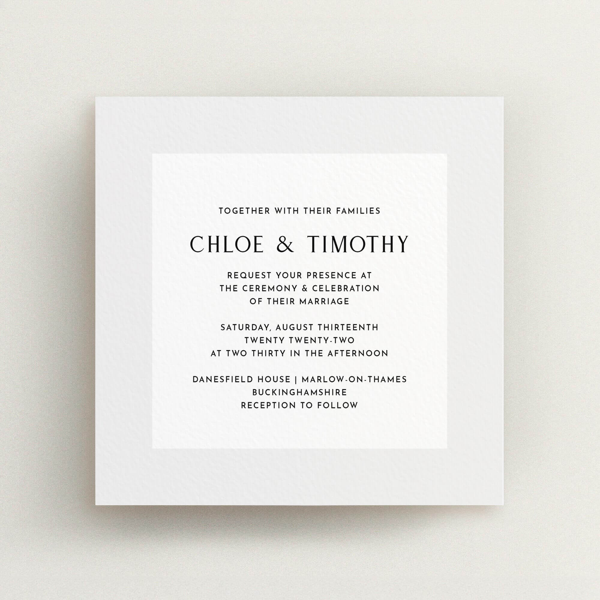 Light Grey in Personalised Wedding Invitation Cards