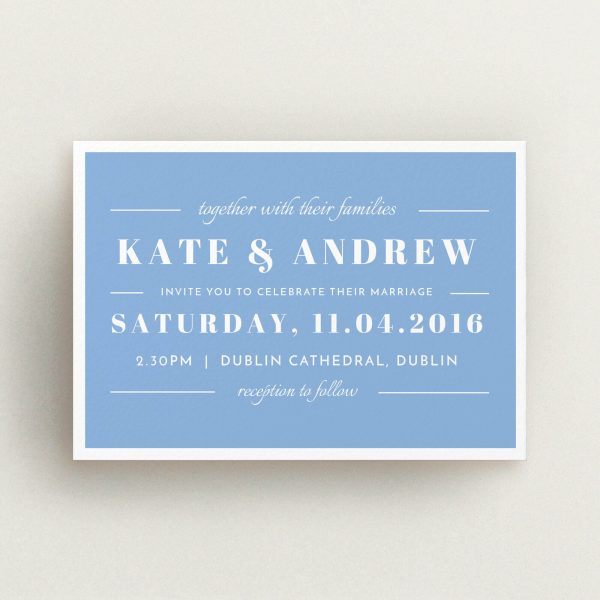 Lines with a thick border in Personalised Wedding Invitation Cards