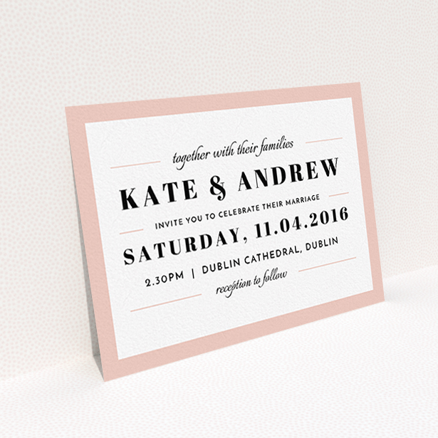 Lines with a thick border in Personalised Wedding Invitation Cards