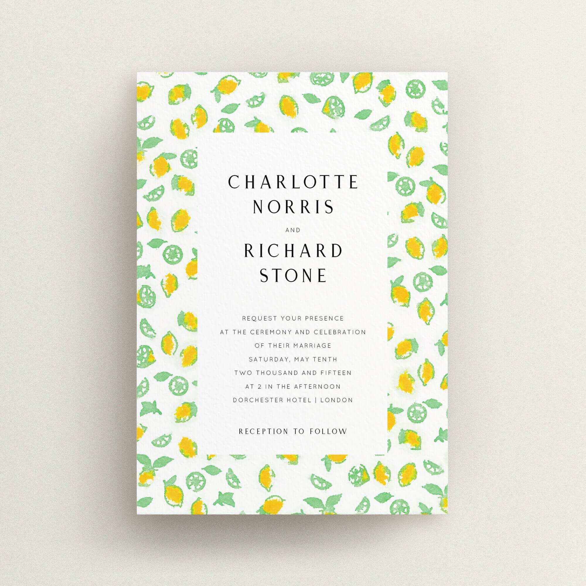 Madeira in Personalised Wedding Invitation Cards