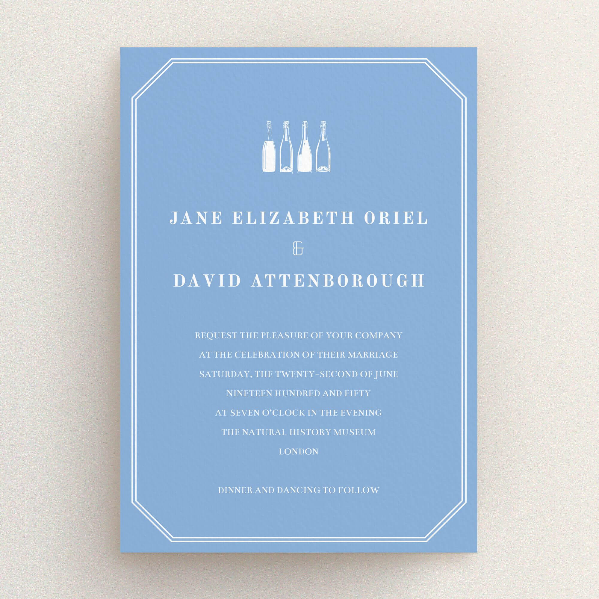 See you at the reception in Personalised Wedding Invitation Cards