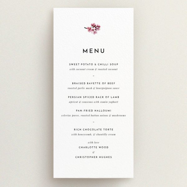 Customisable Wedding Day Menu Designs | Utterly Printable