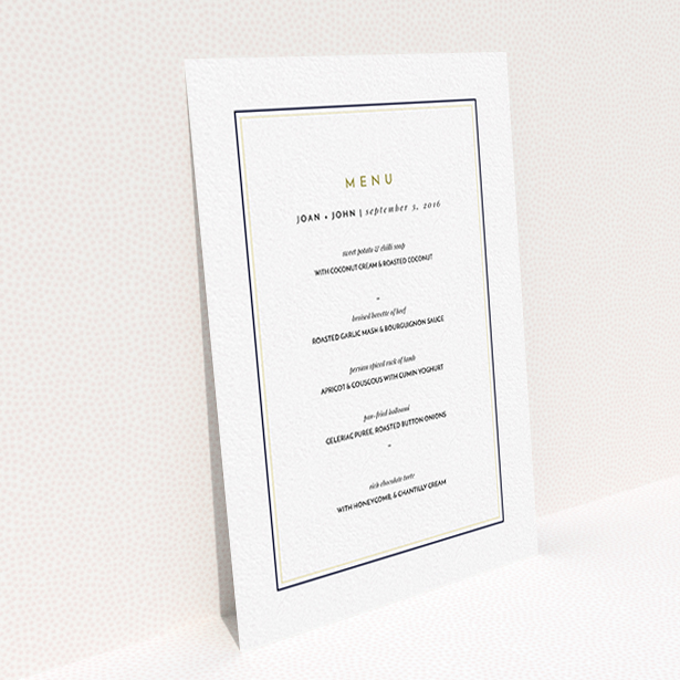 Light Deco Border in Wedding Menu Cards