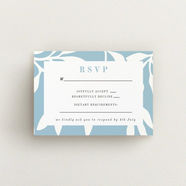 Winter bloom in Wedding RSVP Cards