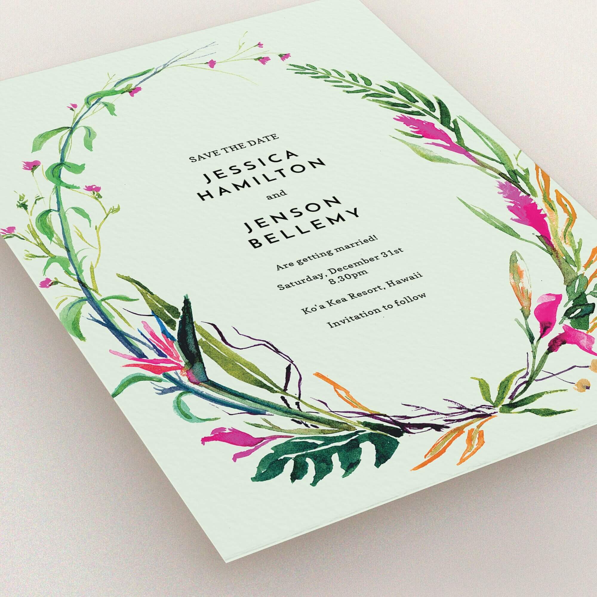 Jungle collection in Wedding Save The Date Cards