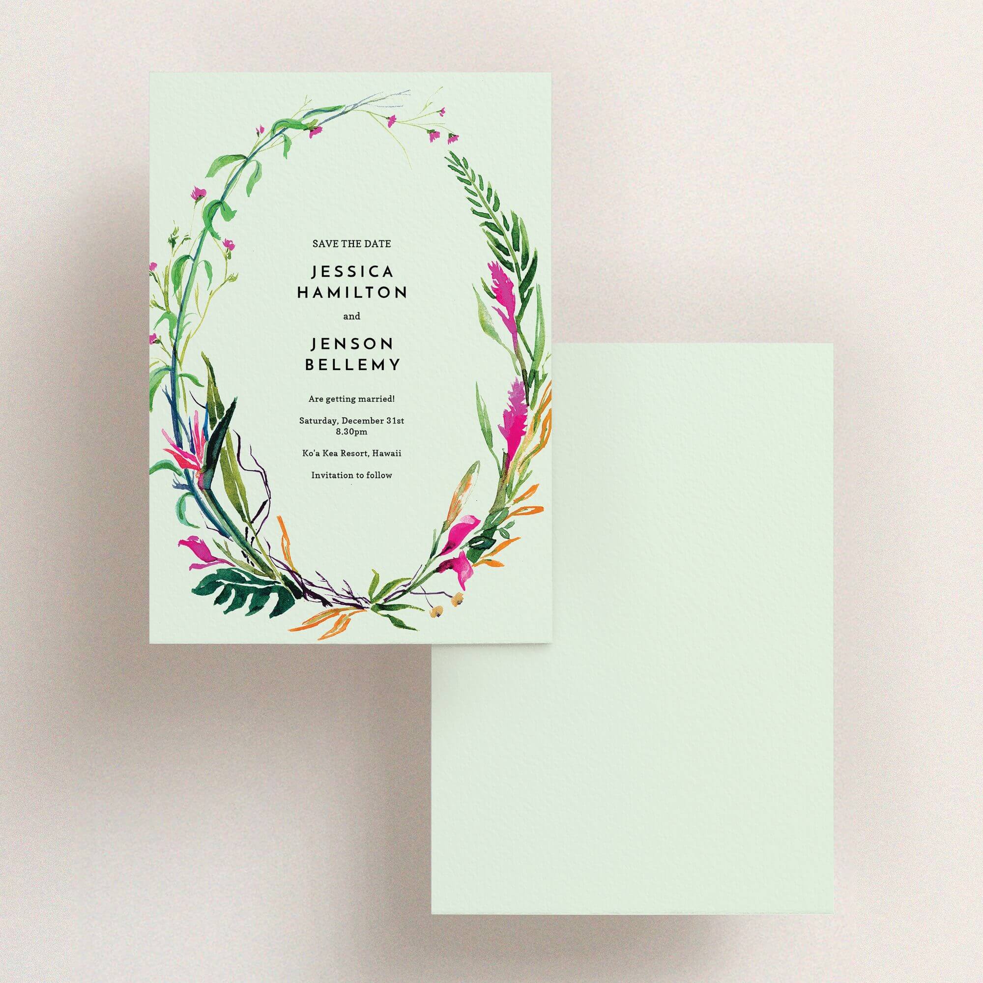 Jungle collection in Wedding Save The Date Cards