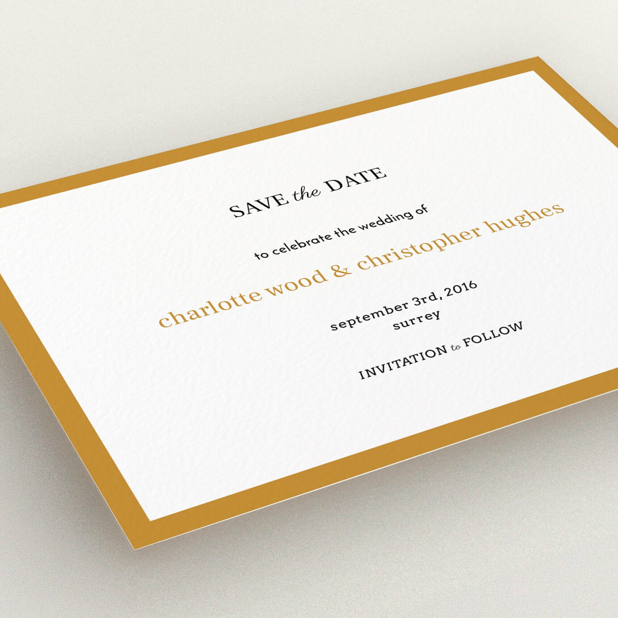 Laydown simple in Wedding Save The Date Cards