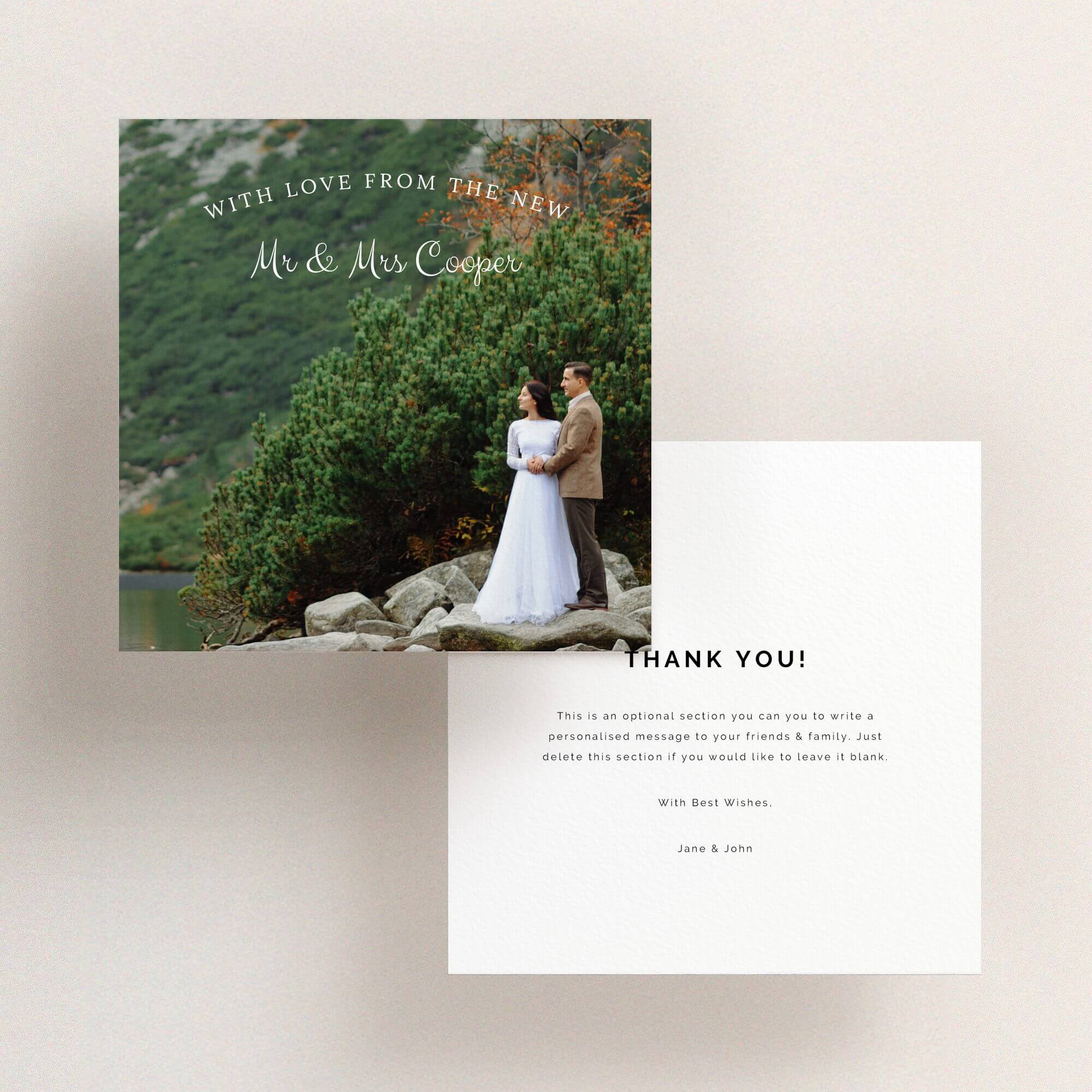 Intro-Thanks-Photo in Wedding Thank You Cards