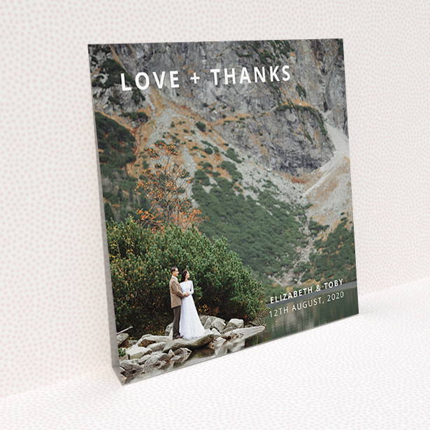 Love and Thanks Landscape in Wedding Thank You Cards