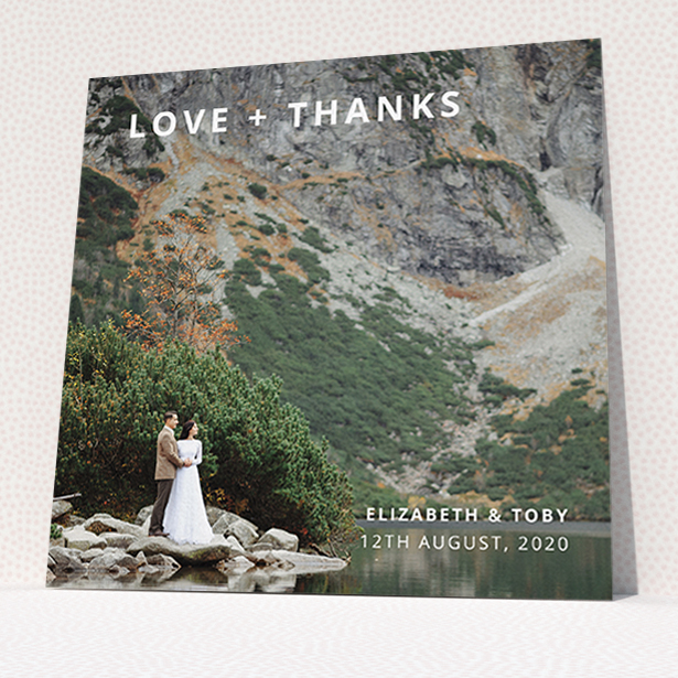 Love and Thanks Landscape in Wedding Thank You Cards