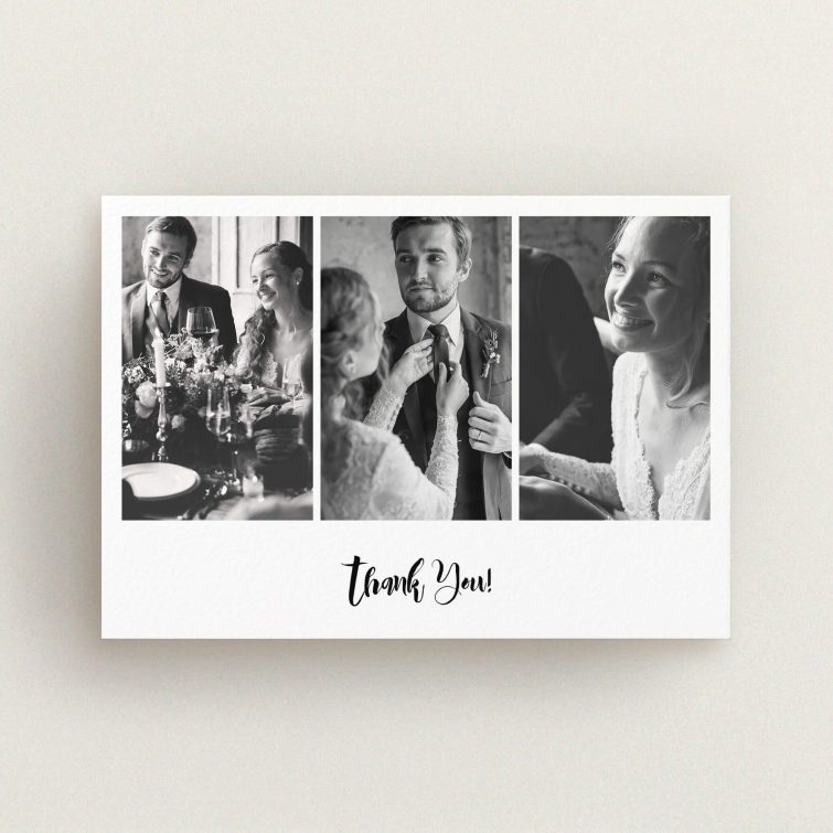 Modern Tryptic in Wedding Thank You Cards